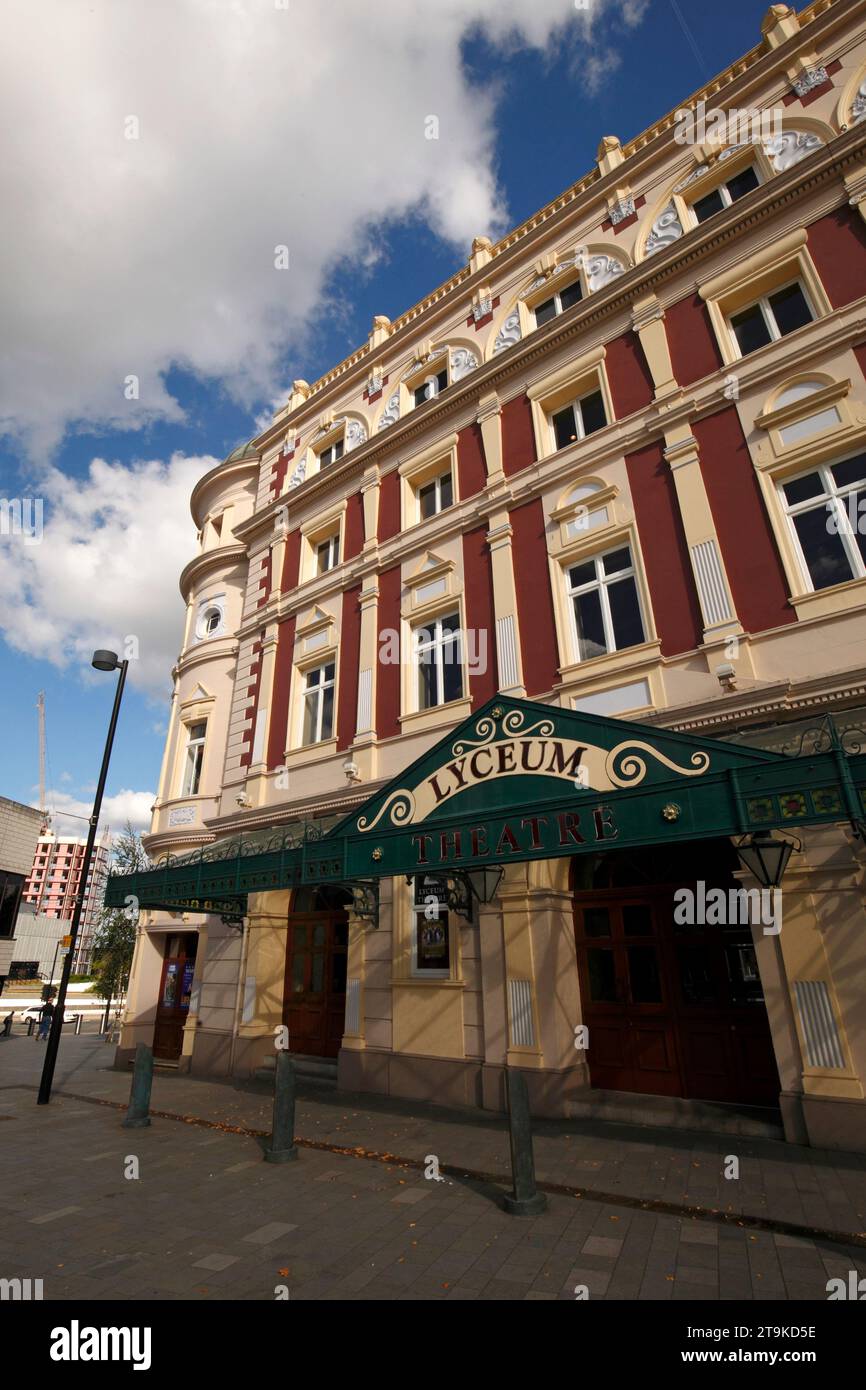 The exterior of the Lyceum in Sheffield. The theatrew is built in the ...