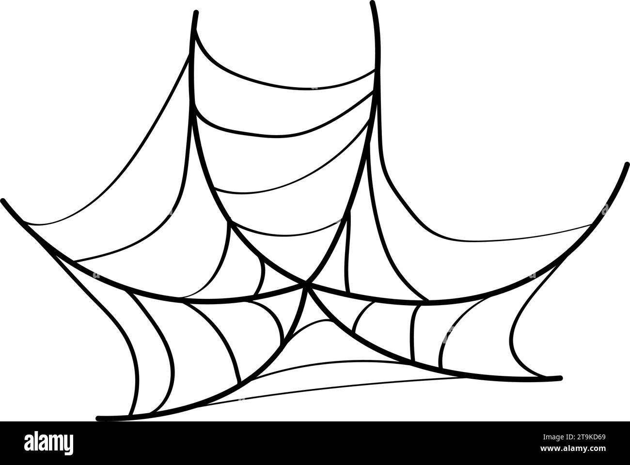 creepy cobweb cartoon vector illustration Stock Vector Image & Art - Alamy