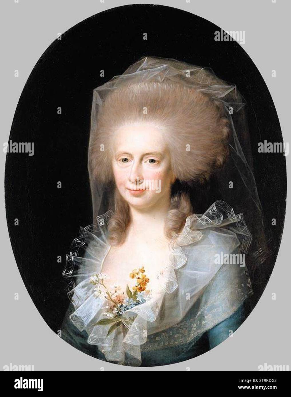 Portrait of Bolette Marie Lindencrone 1786 by Jens Jrgensen Juel Stock ...