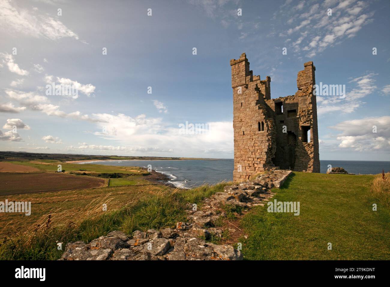 Dunstanburgh Castle. !4th Century ruins of this coastal castle ...