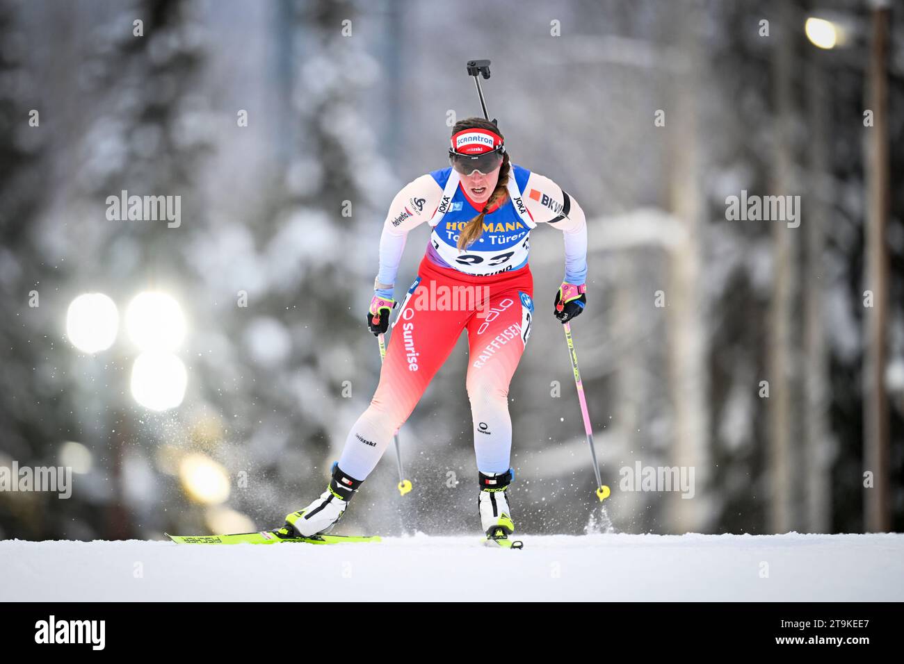 Lena Haecki-Gross of Switzerland in action during the women's 15km ...