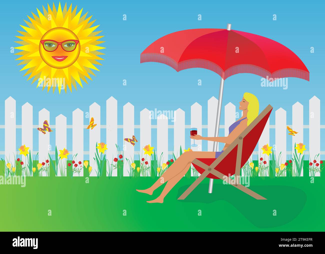 Cartoon woman in bikini hi-res stock photography and images - Alamy