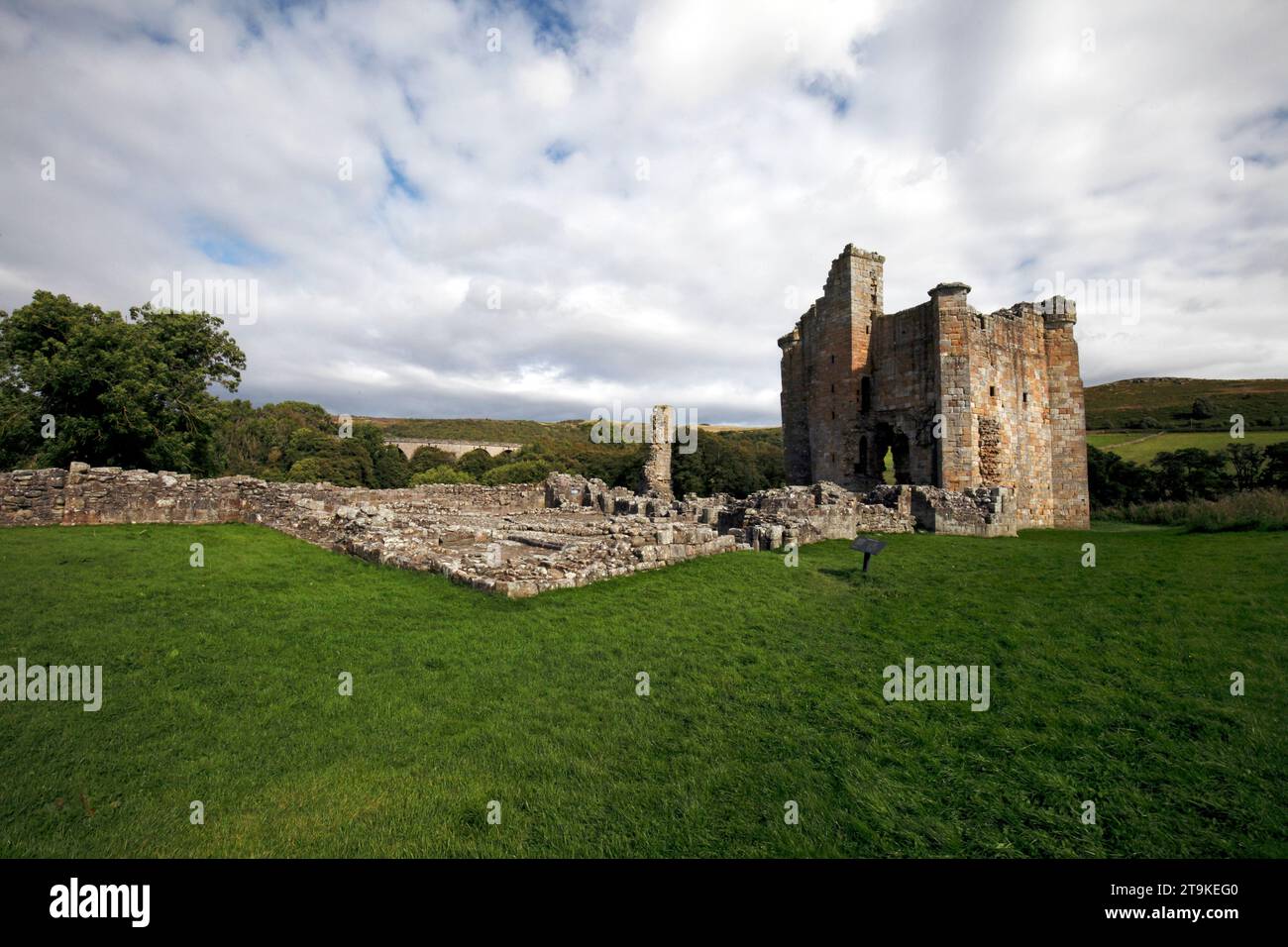 Edlingham Castle. 1300-1600. Northumberland. Fortified manor house with ...