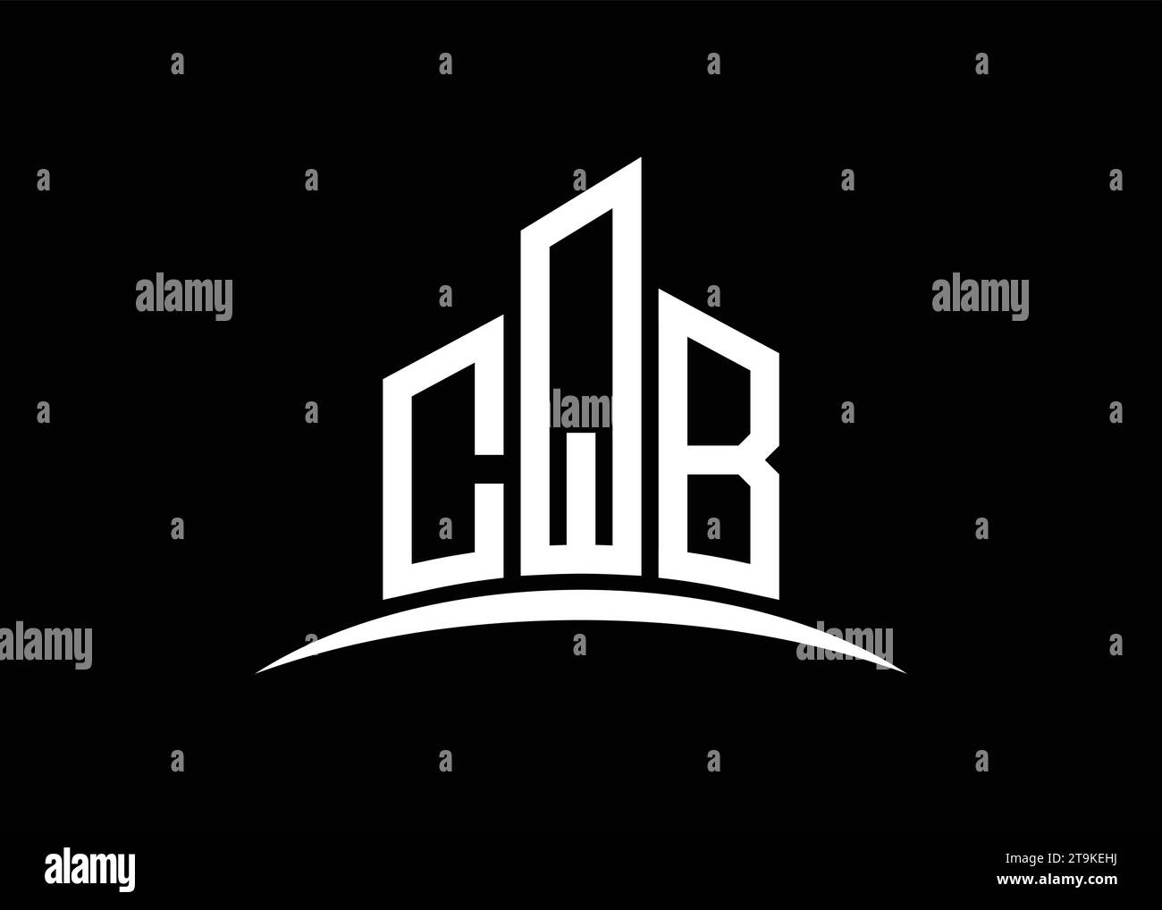 Letter CQB building vector monogram logo design template. Building Shape CQB logo Stock Vector ...