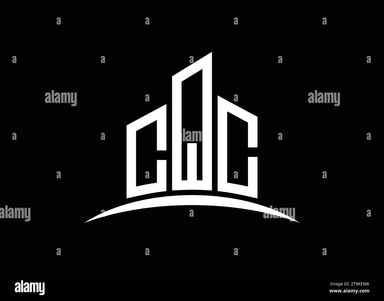 Letter CQC building vector monogram logo design template. Building ...