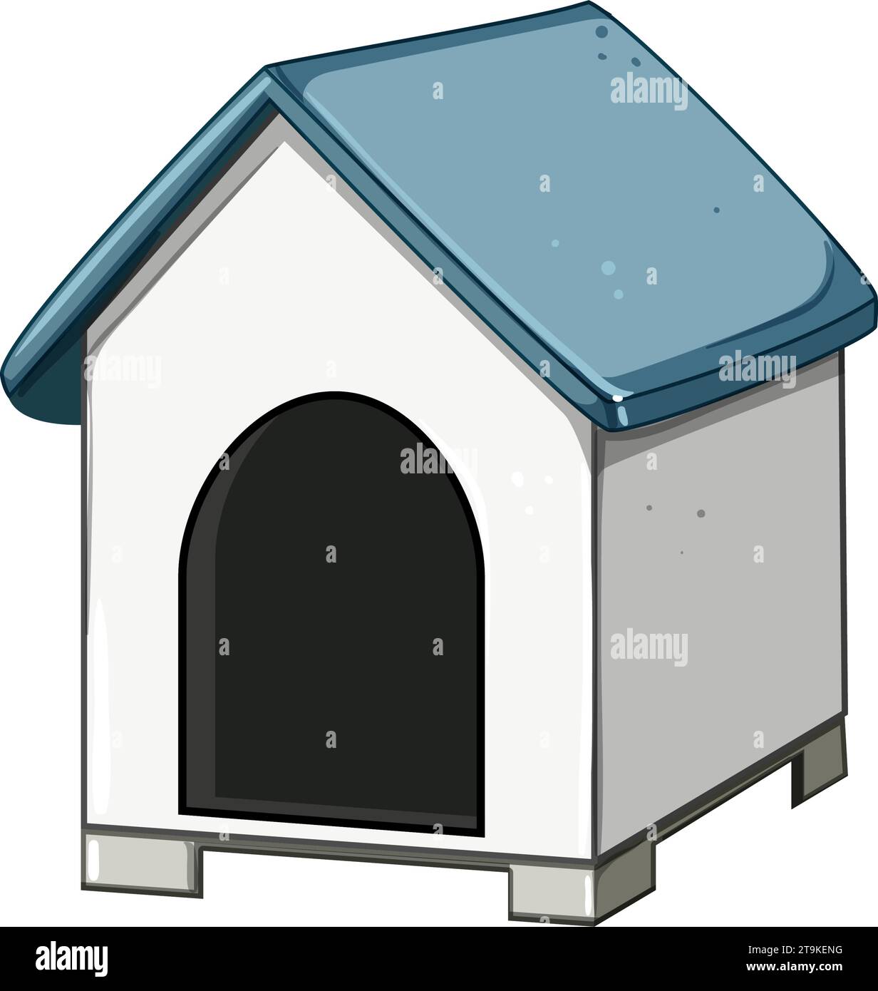 canine dog house cartoon vector illustration Stock Vector Image & Art ...