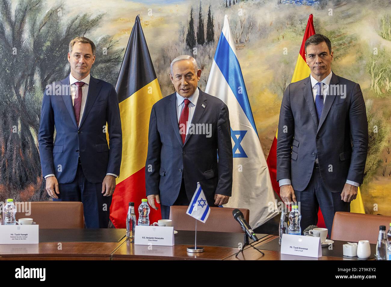 Prime Minister Alexander De Croo, Israel Prime Minister Benyamin ...