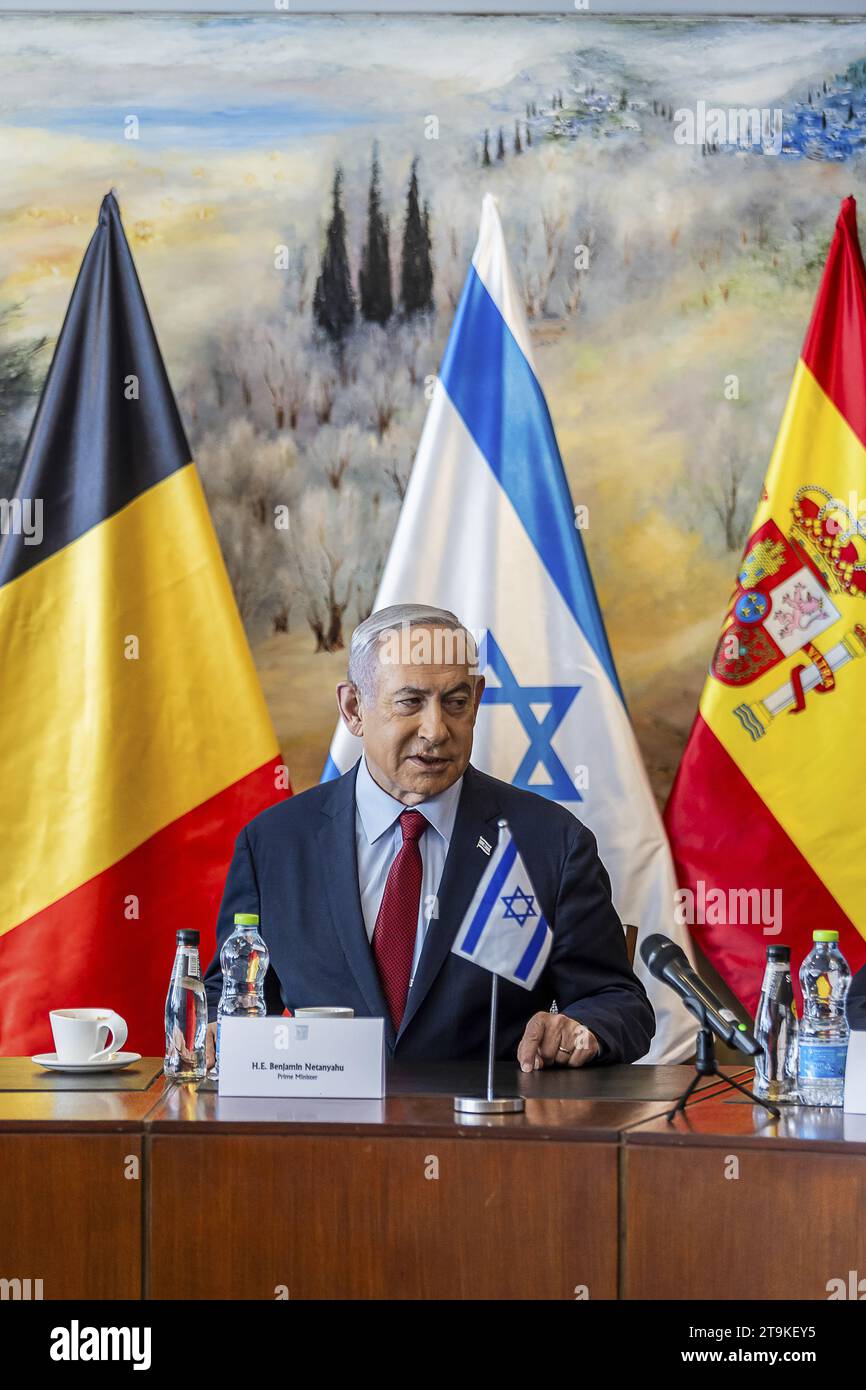 Israel Prime Minister Benyamin Netanyahou pictured during a meeting ...