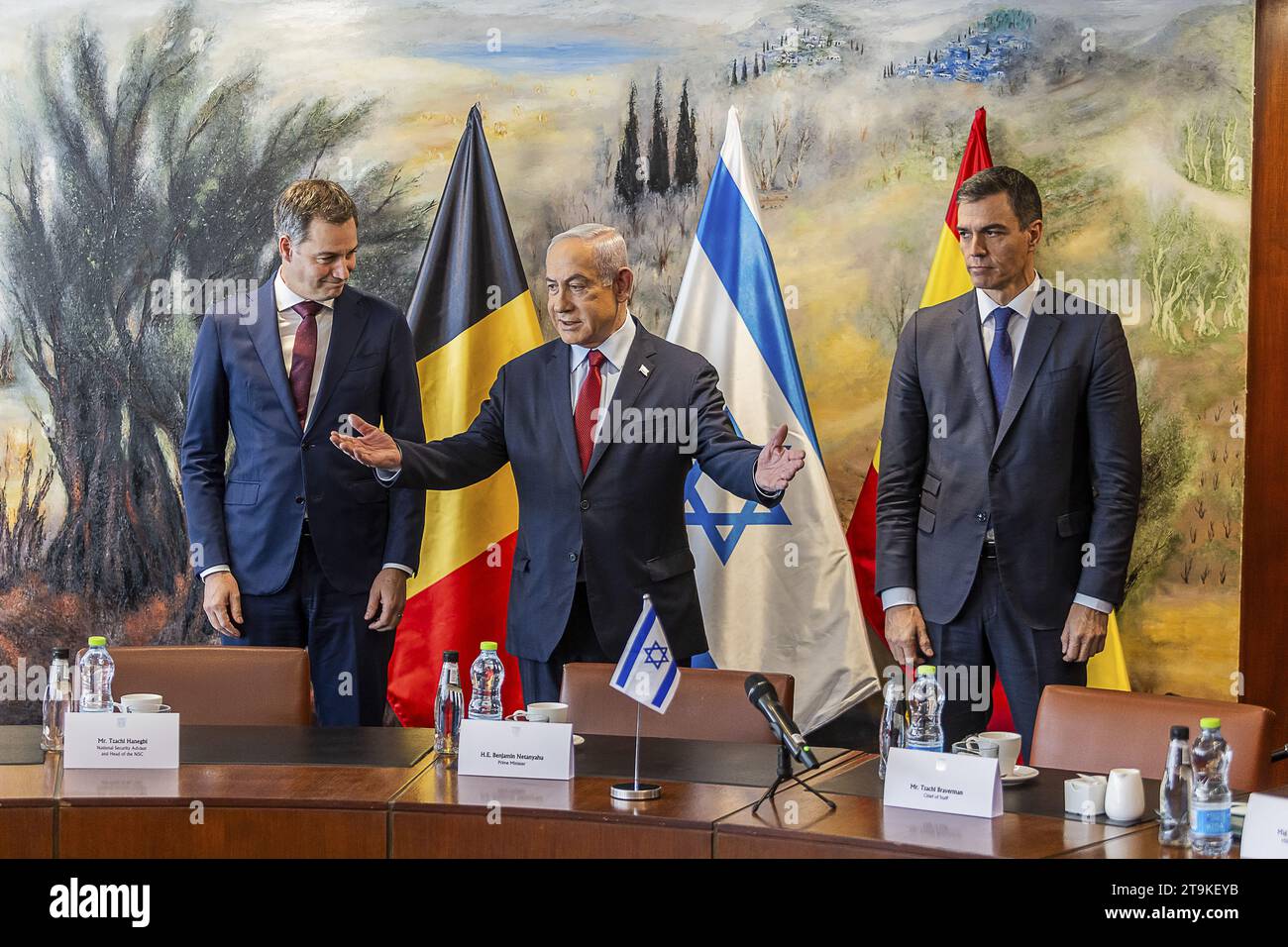 Prime Minister Alexander De Croo, Israel Prime Minister Benyamin ...