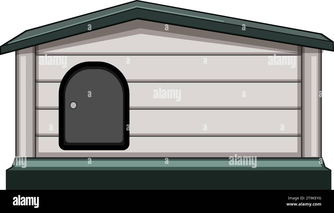 domestic dog house cartoon vector illustration Stock Vector Image & Art ...