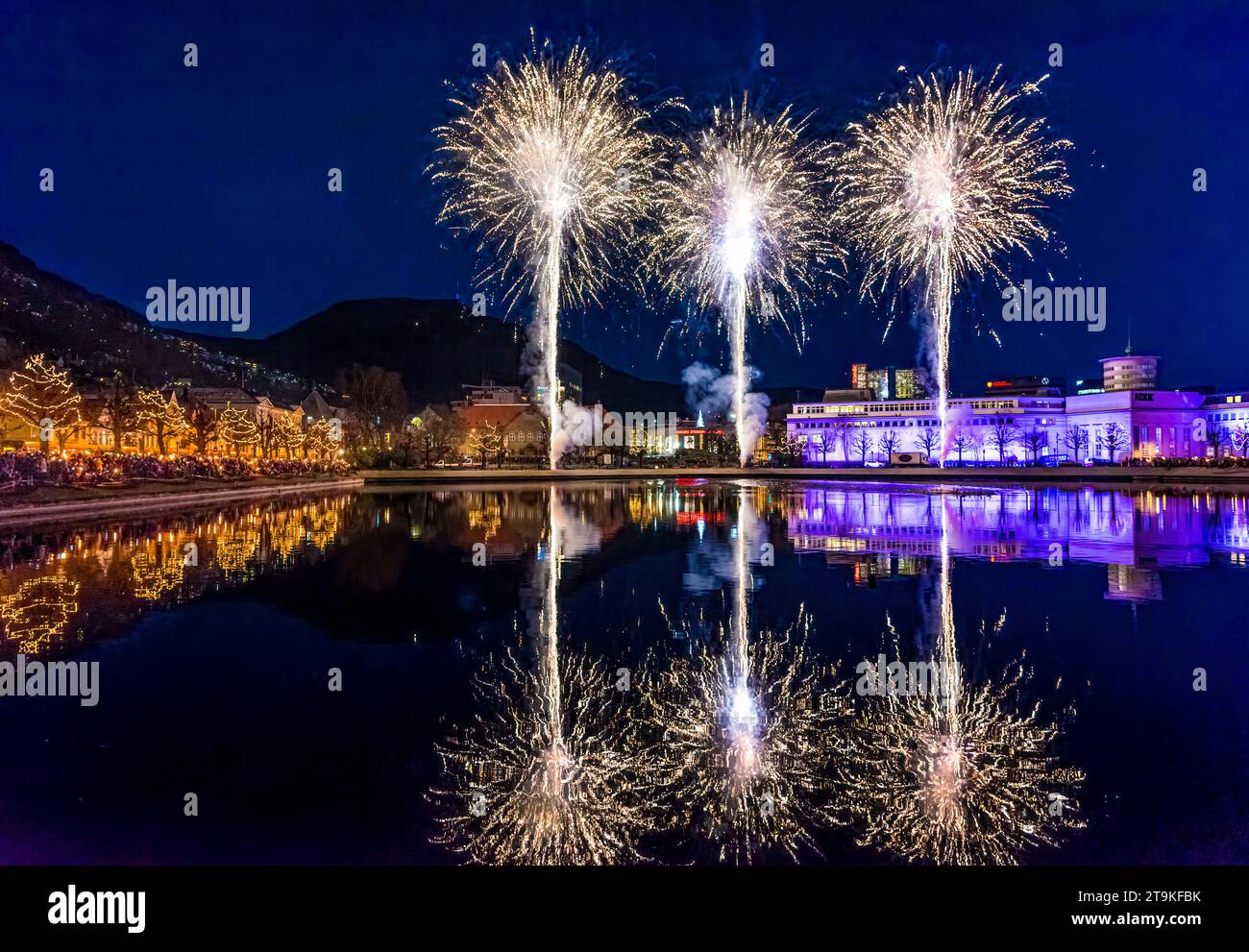 The annual Light Festival in Bergen, Norway, before Christmas at the ...