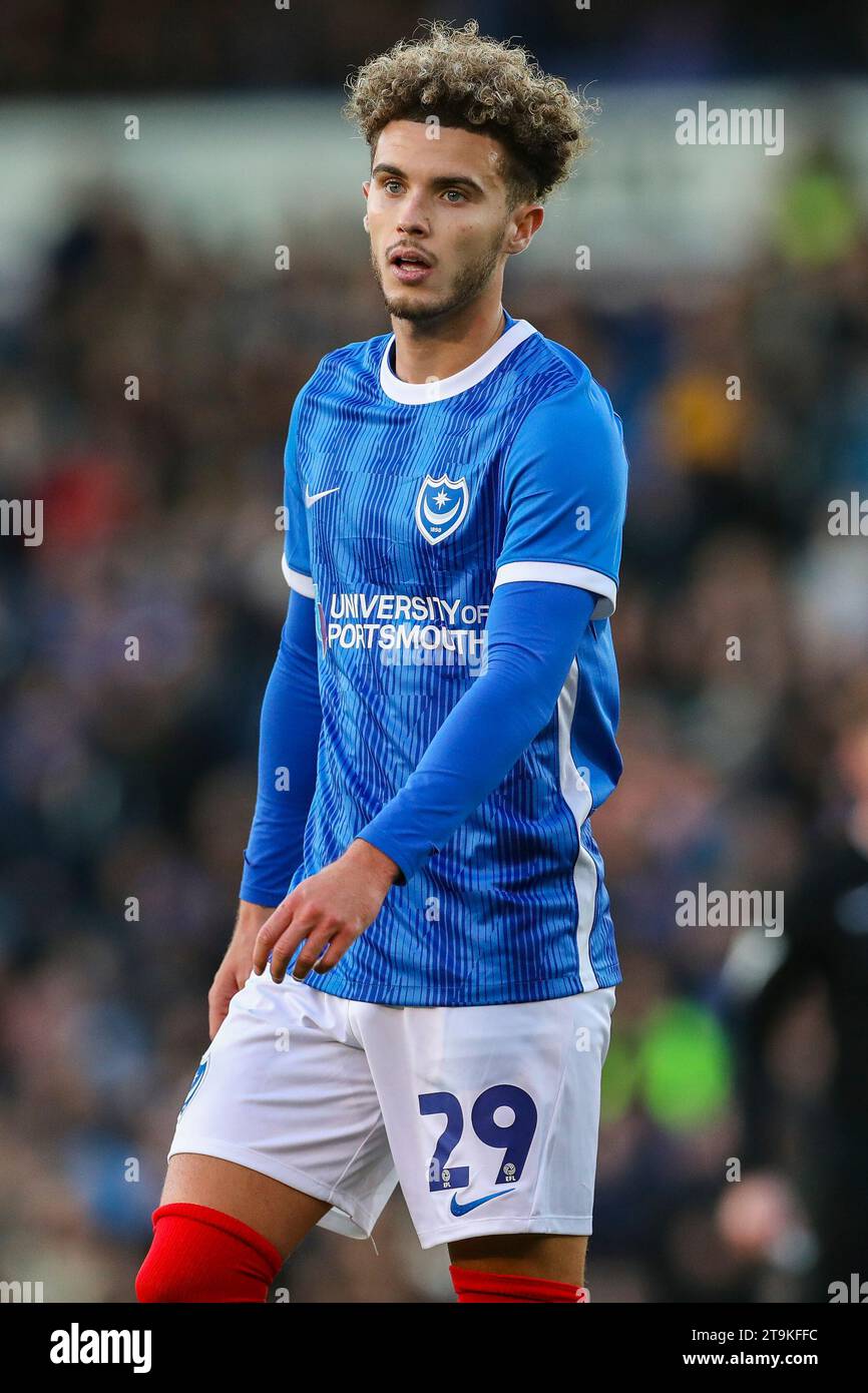Portsmouth, UK. 25th Nov, 2023. Portsmouth Josh Martin during the Portsmouth FC v Blackpool FC ...