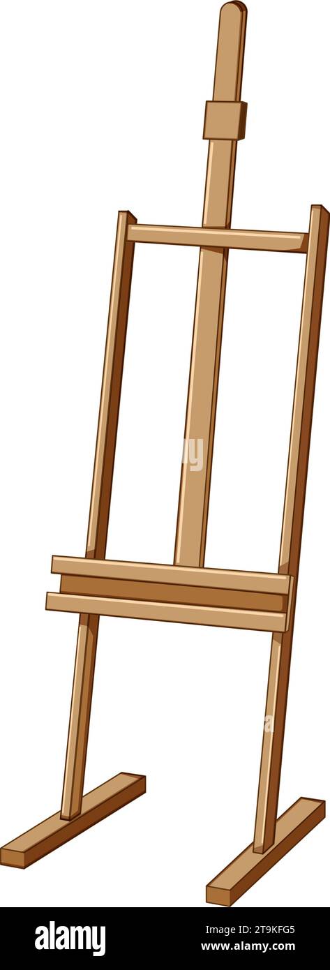 canvas easel cartoon vector illustration Stock Vector Image & Art - Alamy