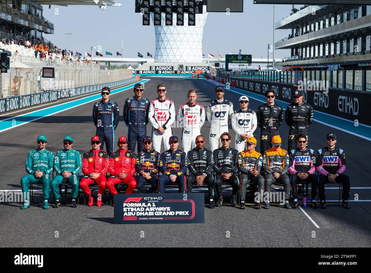The F1 drivers family picture during the 2023 Formula 1 Etihad Airways ...