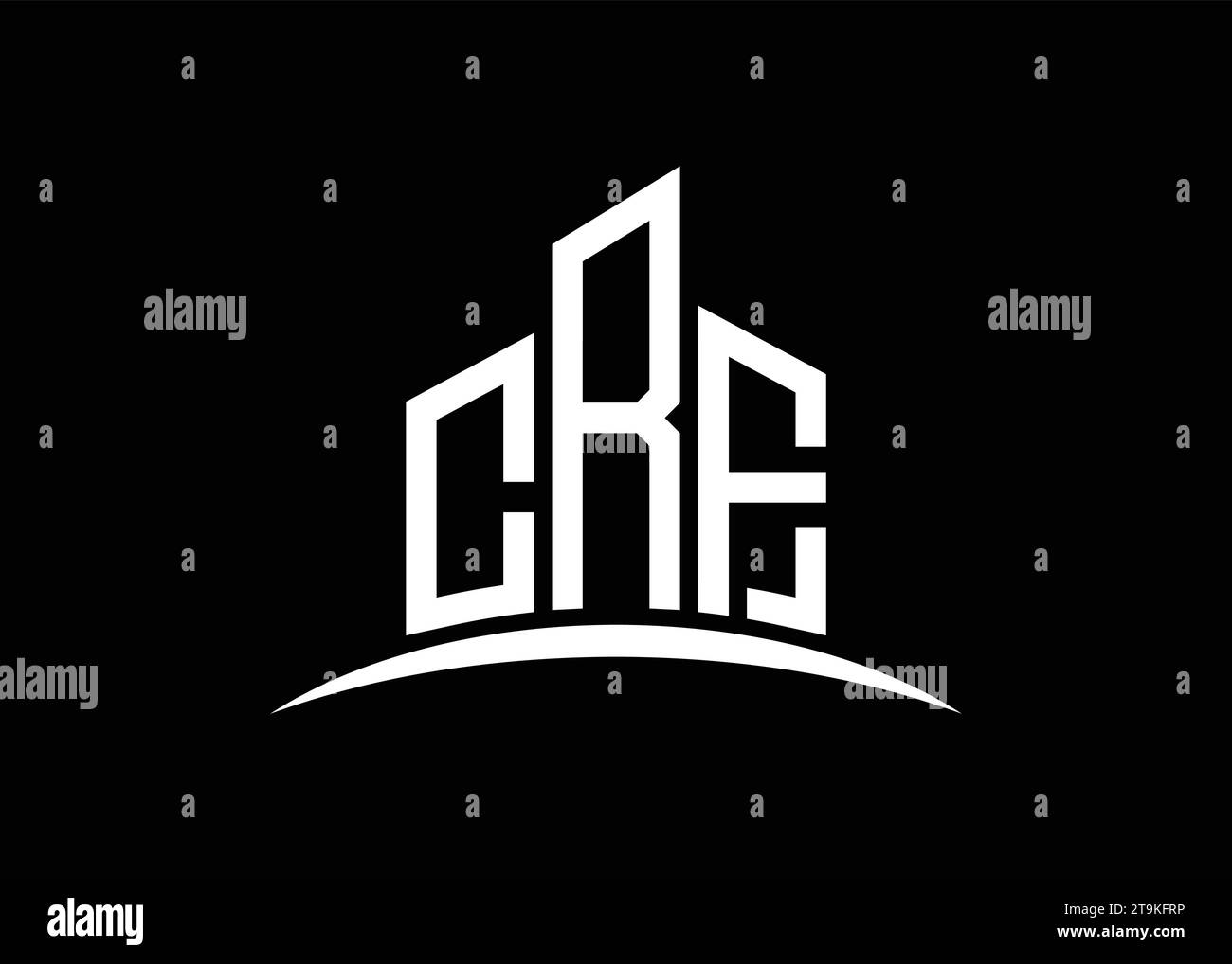 Letter CRF building vector monogram logo design template. Building ...