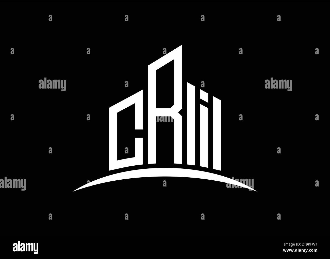 Letter CRI building vector monogram logo design template. Building ...