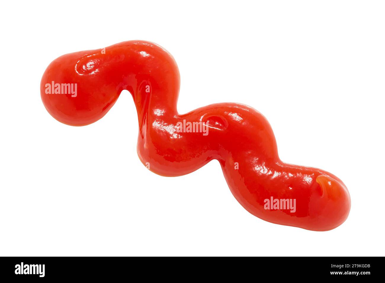 Ketchup splash, red tomato sauce isolated on white background with ...