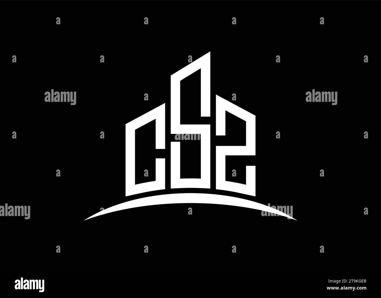 Letter CSZ building vector monogram logo design template. Building ...