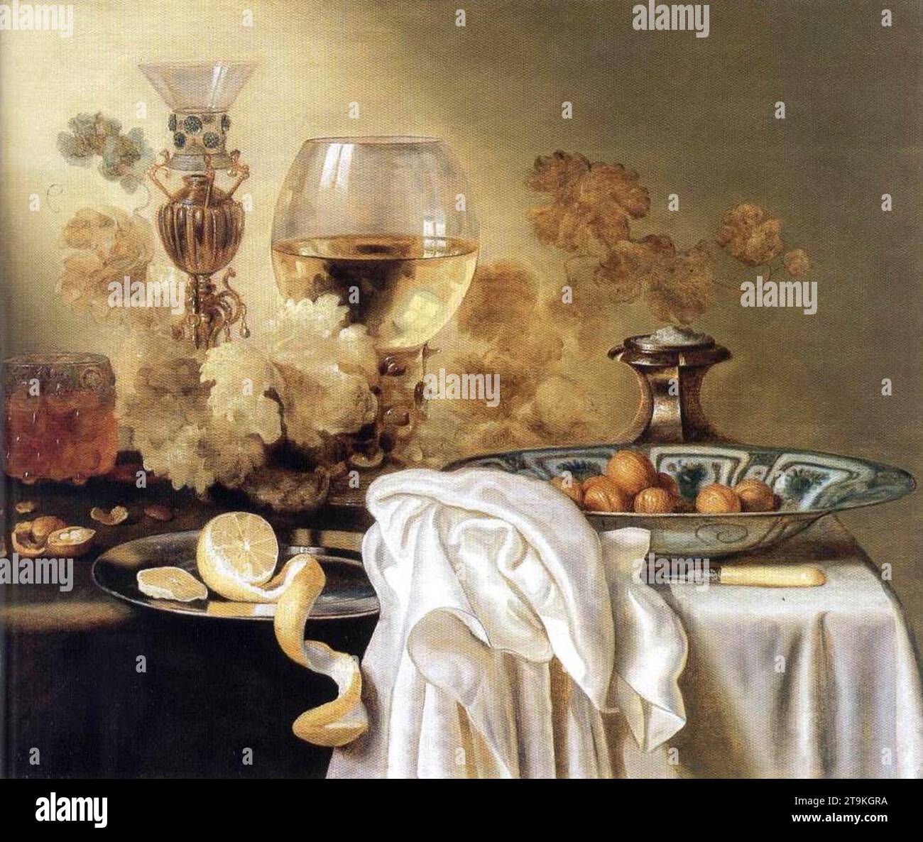 Still-Life with a Wine Glass - by Roelof Koets Stock Photo - Alamy