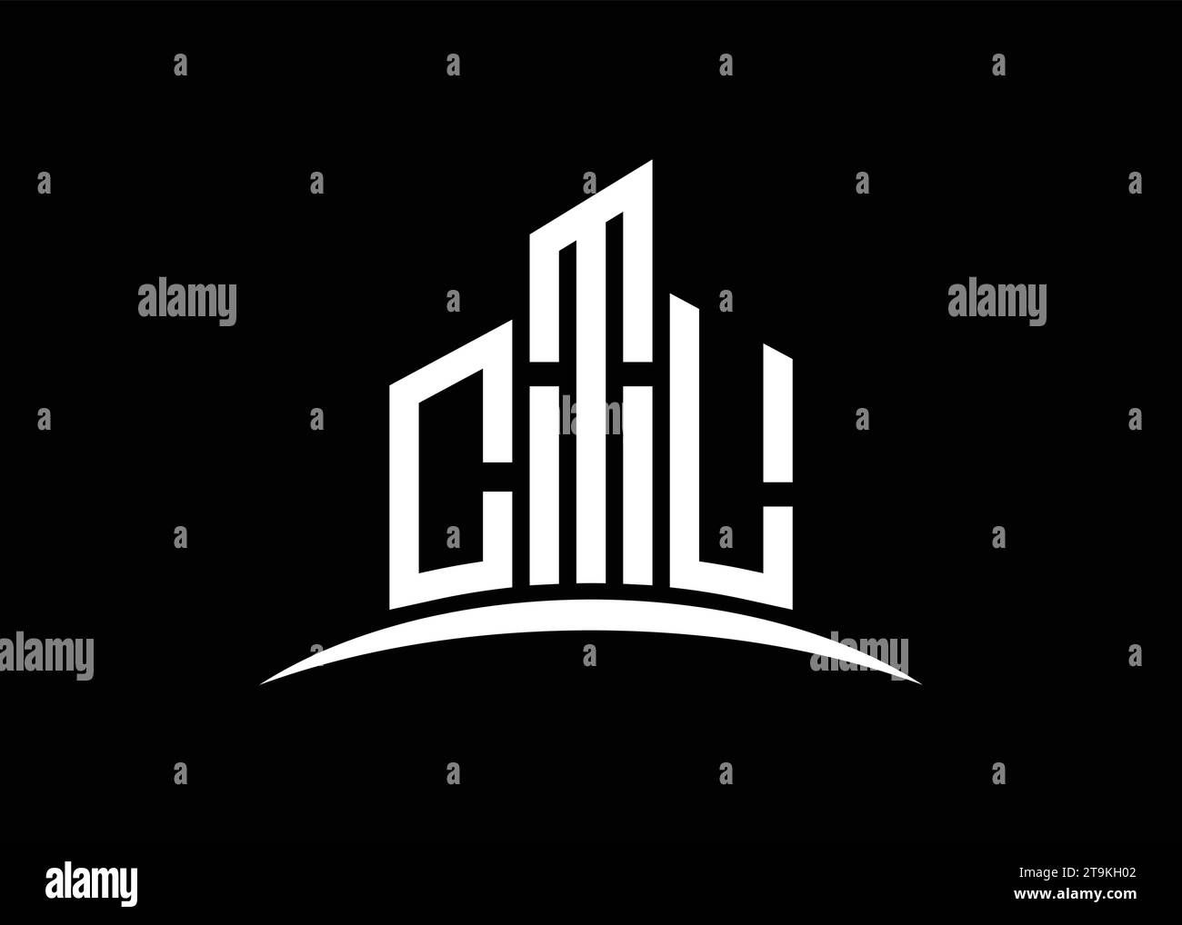 Letter CTL building vector monogram logo design template. Building ...