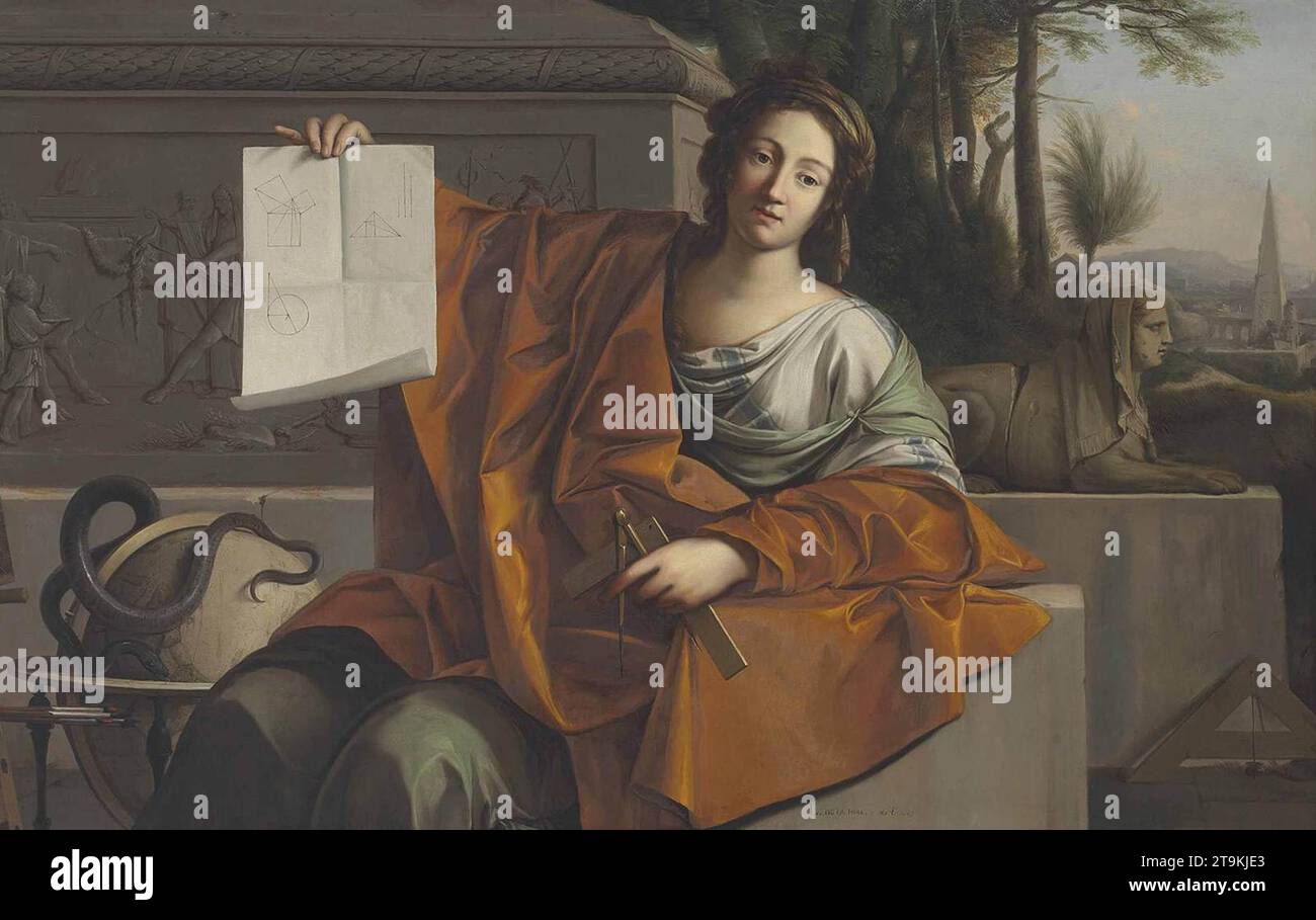 Allegory of Geometry 1650 by Laurent De La Hyre Stock Photo - Alamy