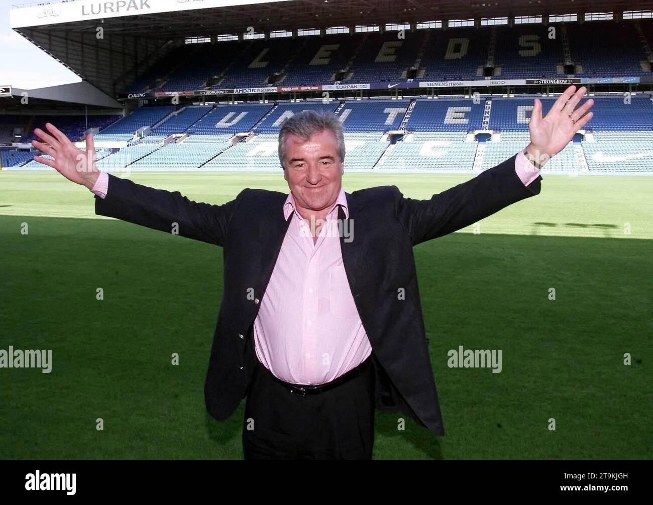 File photo dated 10-07-2002 of Terry Venables on the pitch at Elland ...