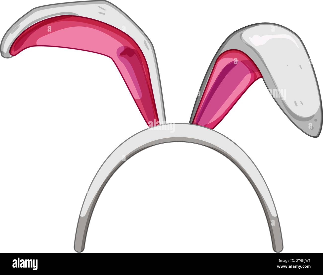 happy easter bunny ear cartoon vector illustration Stock Vector Image ...