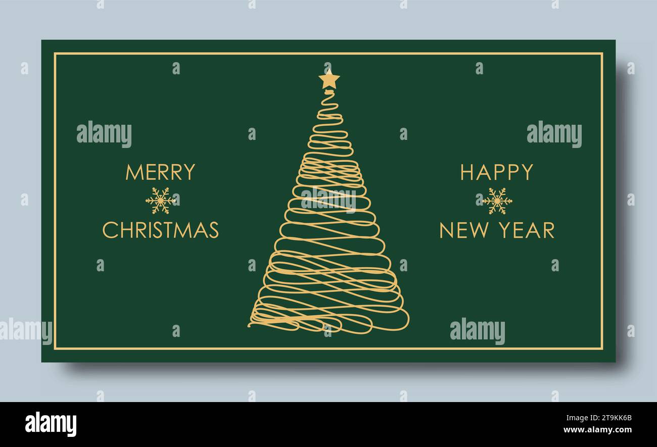 Christmas and New Year. Template for greeting cards, banners, calendars ...