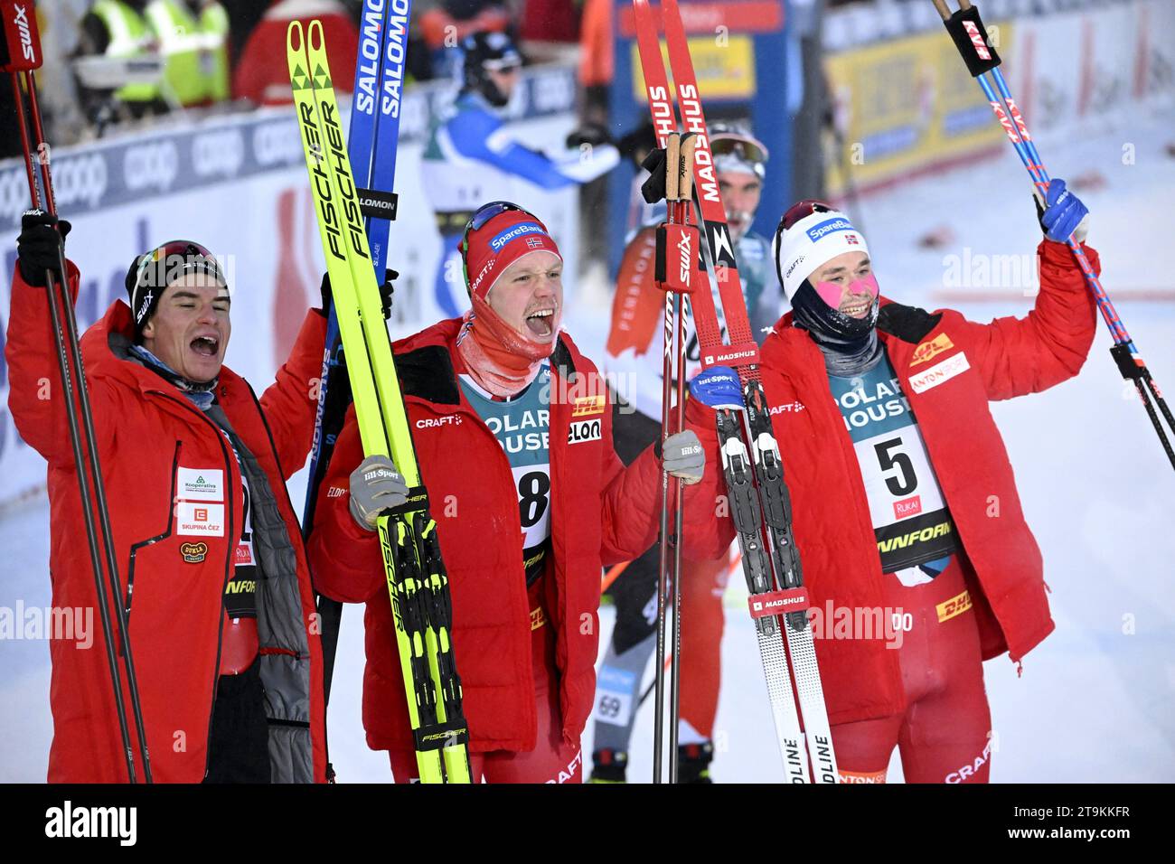 Kuusamo, Finland. 26th Nov, 2023. Second placed Michal Novak of Czech ...