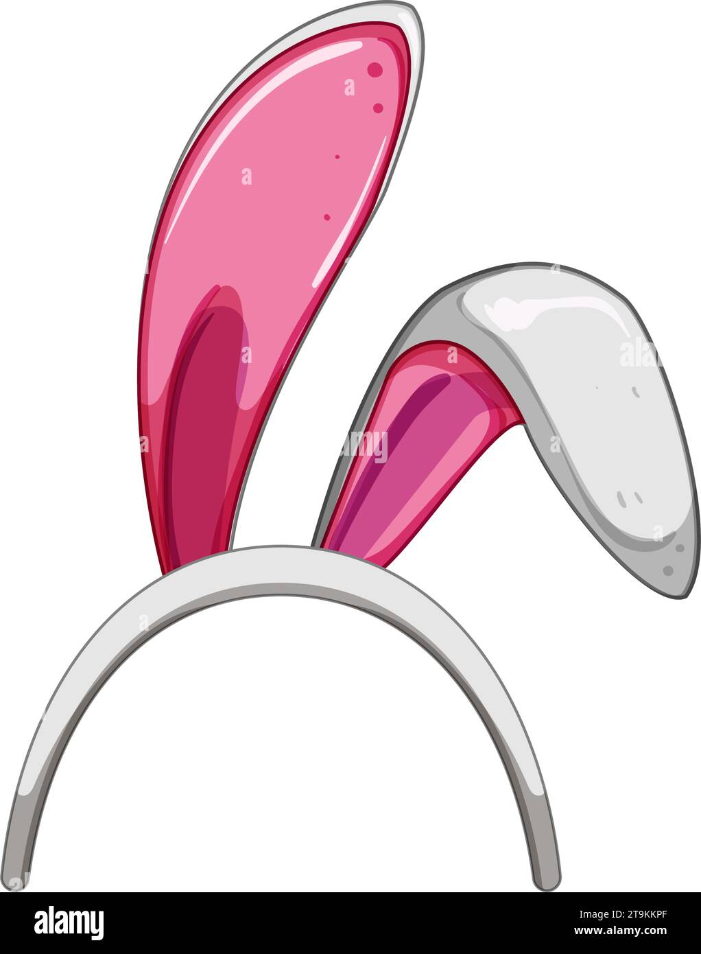 spring easter bunny ear cartoon vector illustration Stock Vector Image ...