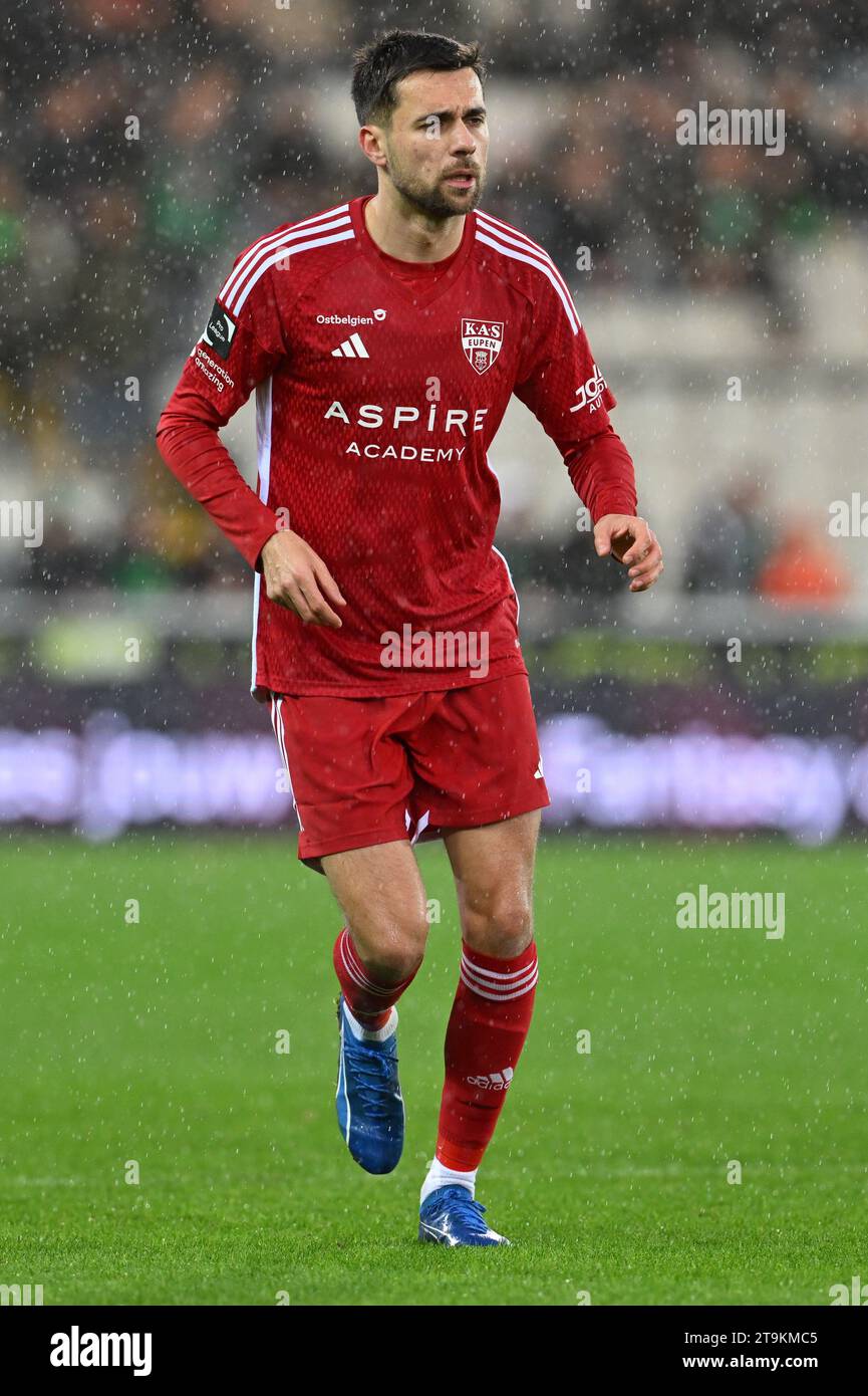 Brugge, Belgium. 25th Nov, 2023. Milos Pantovic (19) of Eupen during ...
