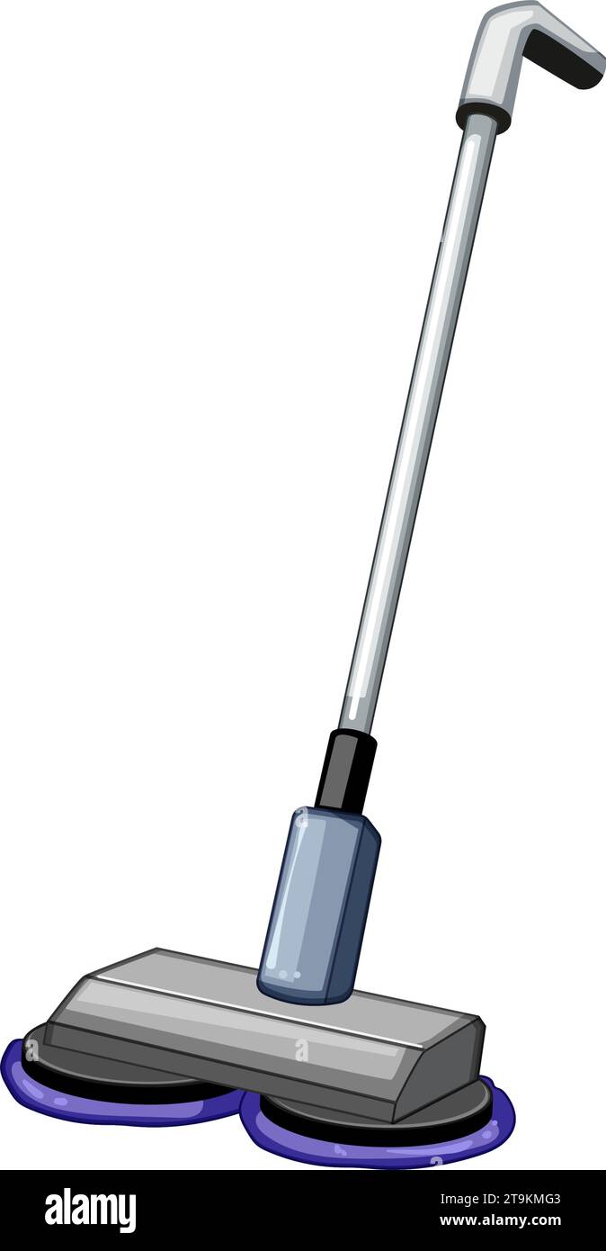 floor electric mop cartoon vector illustration Stock Vector Image & Art ...