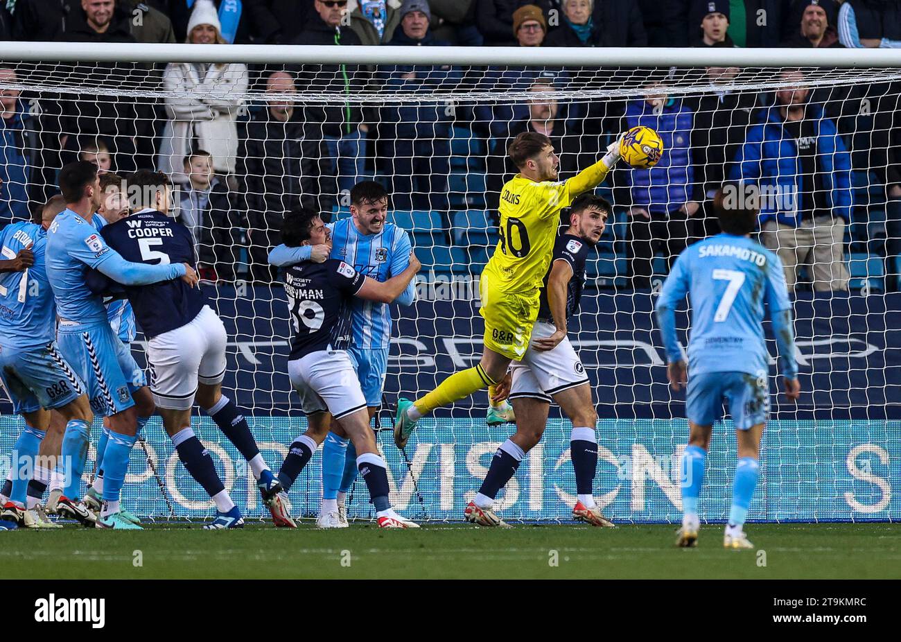 Coventry City goalkeeper Bradley Collins in action during the Sky Bet ...