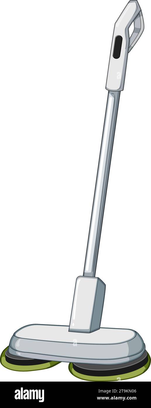 home electric mop cartoon vector illustration Stock Vector Image & Art ...