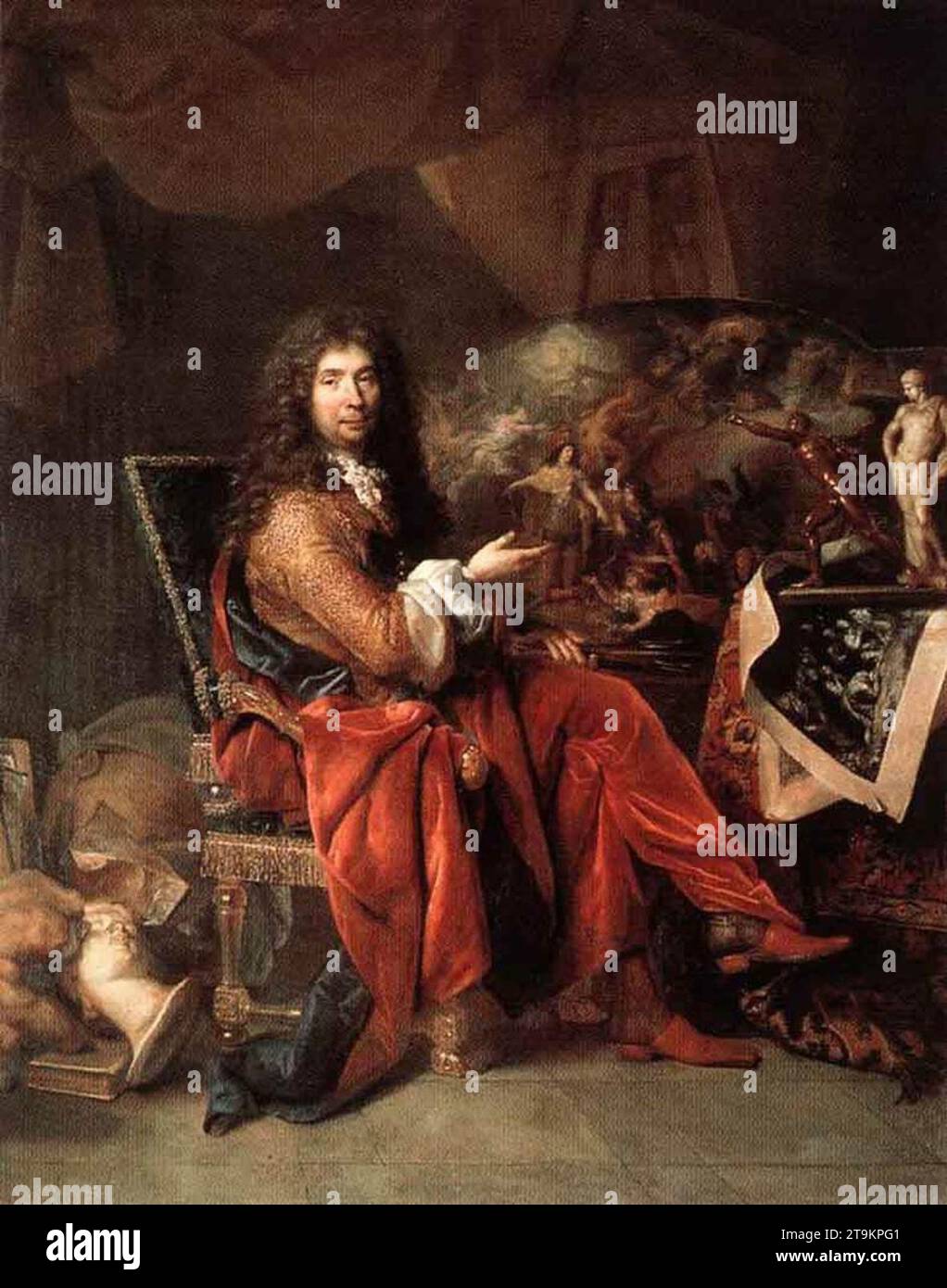 Portrait of Charles Le Brun 1683-86 by Nicolas De Largilliere Stock ...