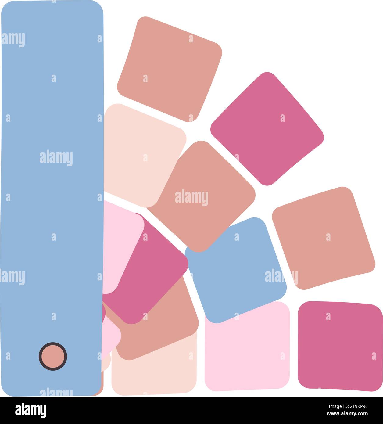 Beauty service tonal color palette. Folding color palette for selecting ...