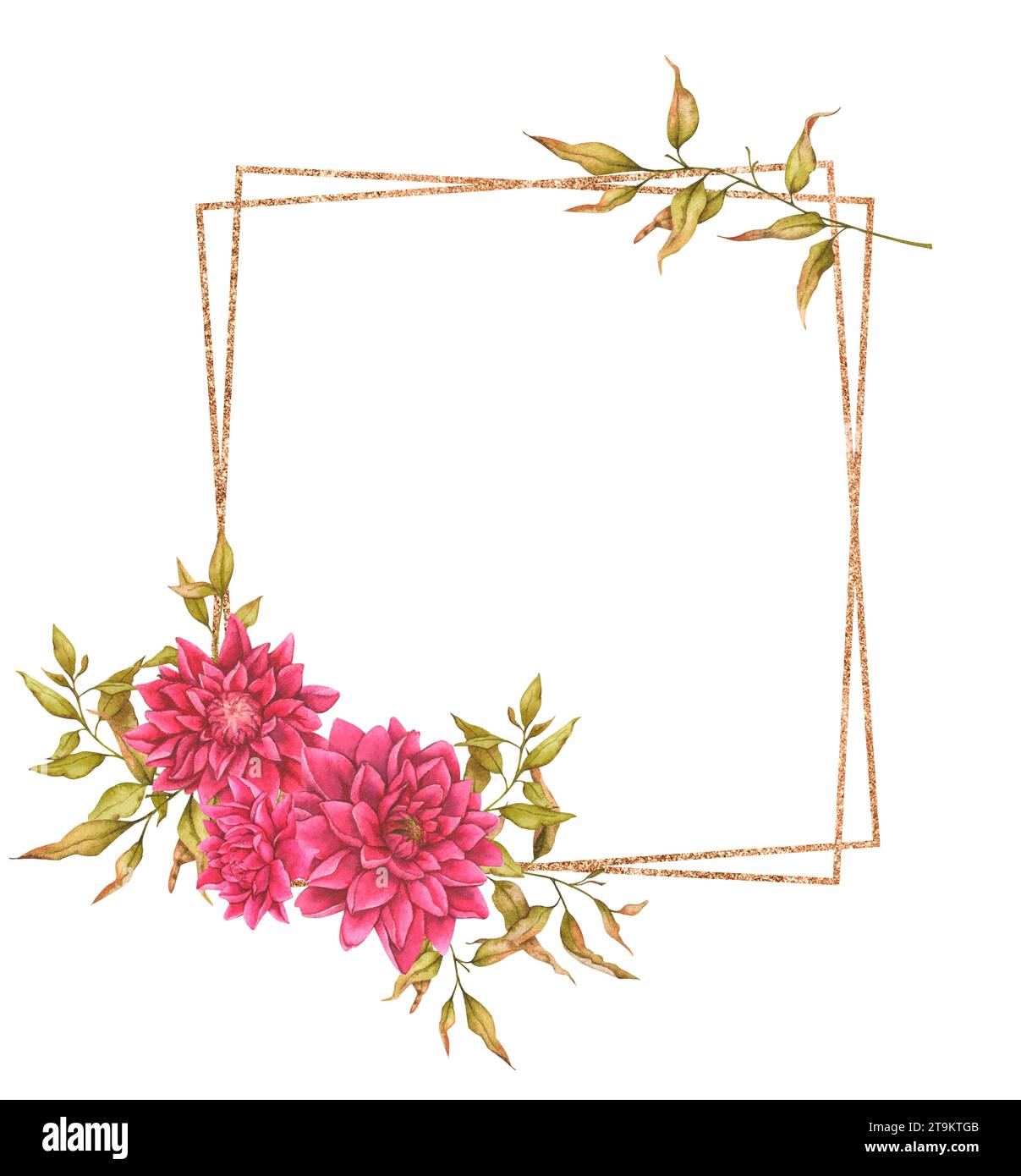 Square floral frame hi-res stock photography and images - Alamy