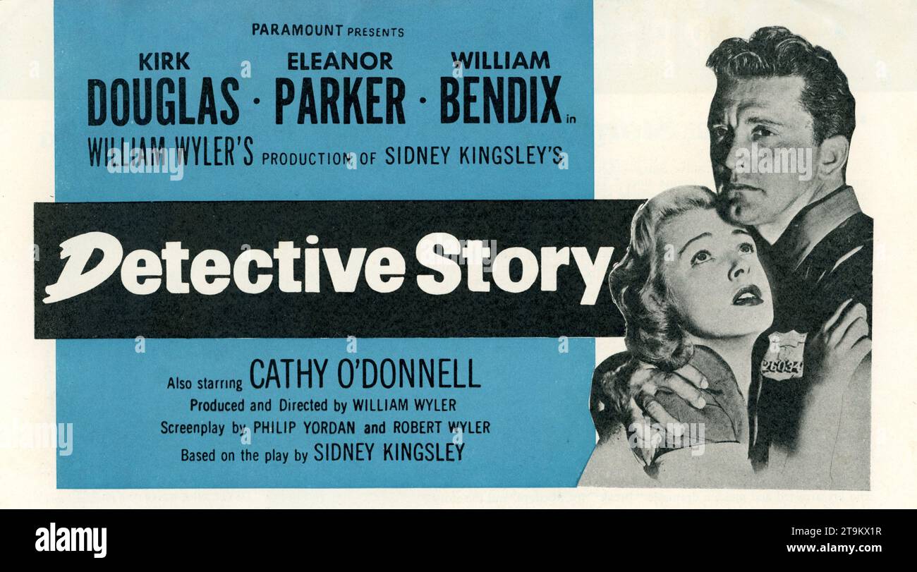 KIRK DOUGLAS and ELEANOR PARKER in DETECTIVE STORY 1951 director ...