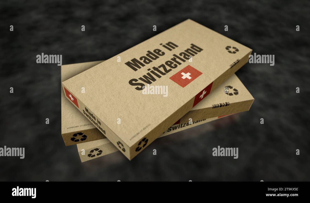Made in Switzerland box production line. Manufacturing and delivery ...