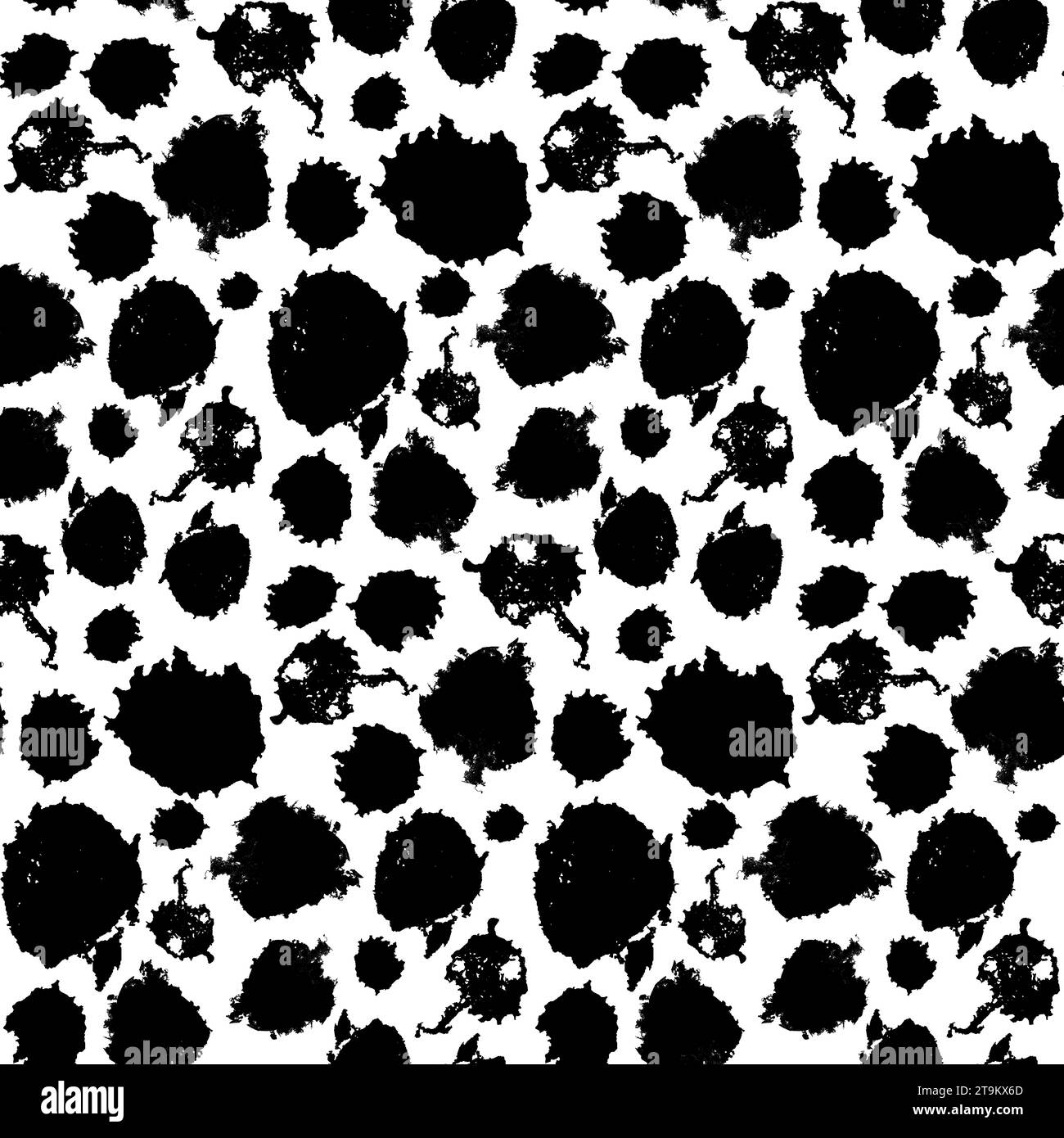 Grunge Animal Spotty seamless pattern with hand drawn spots on animal ...
