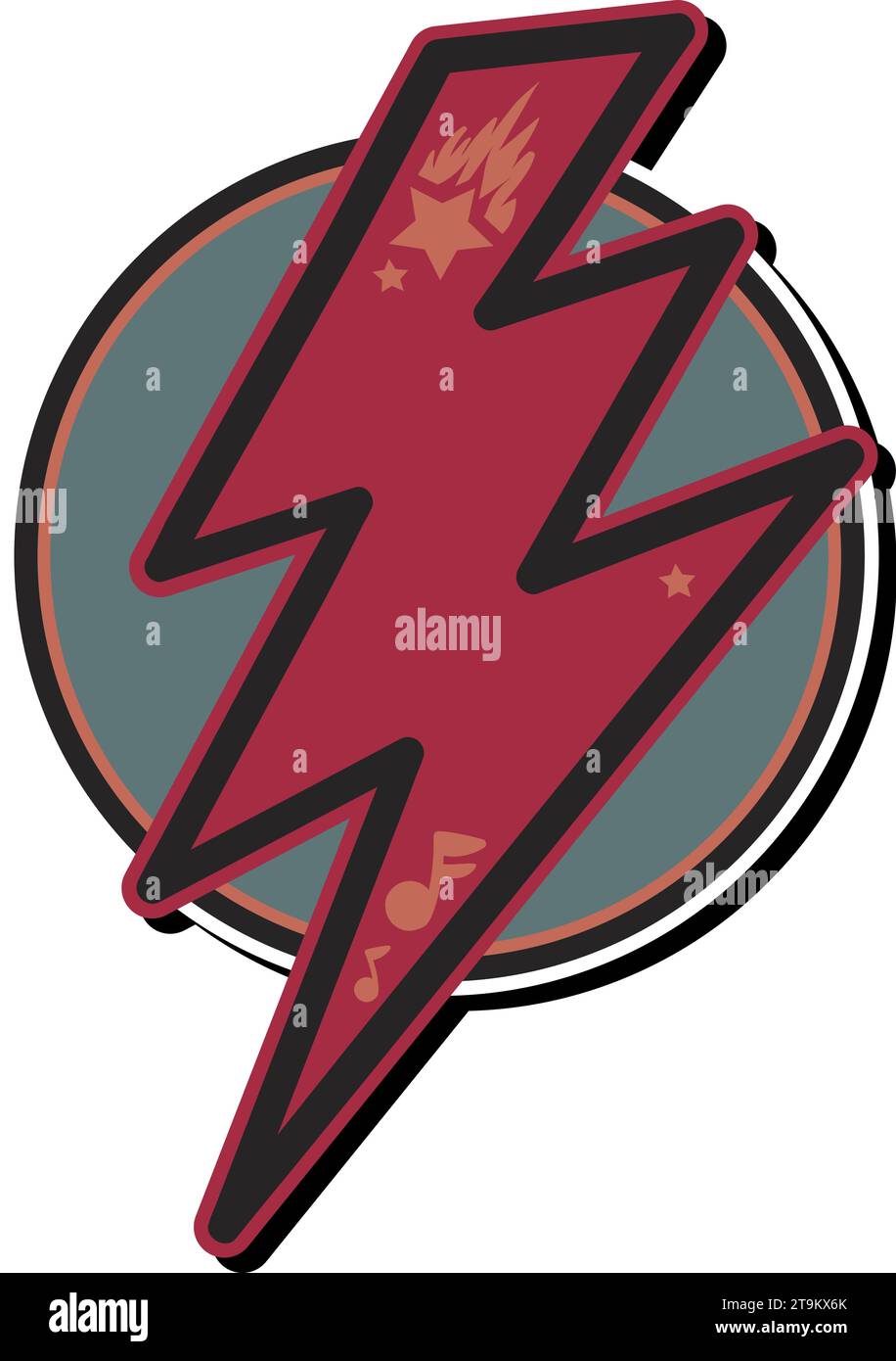 Colored logo emblem of Electric Lightning Discharge. Badge template for ...