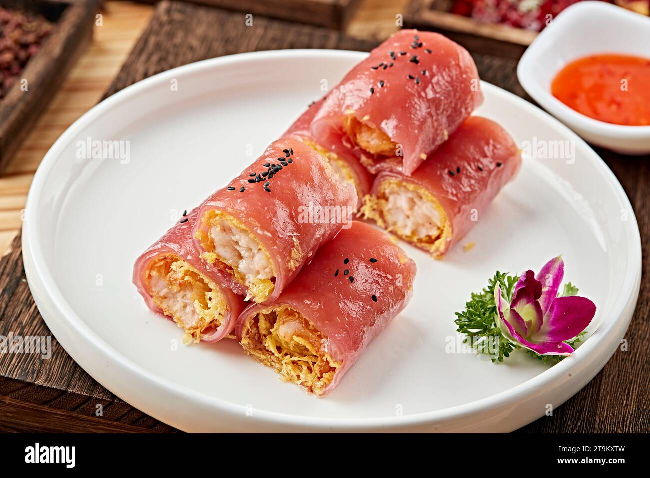 Steamed rice flour roll hi-res stock photography and images - Alamy