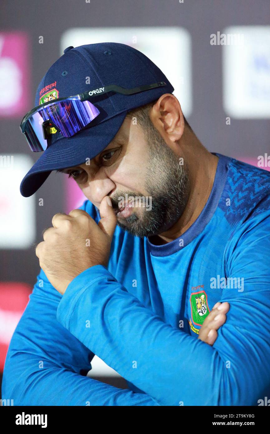 Former cricketer Nafees Iqbal during a press conference as he has been ...