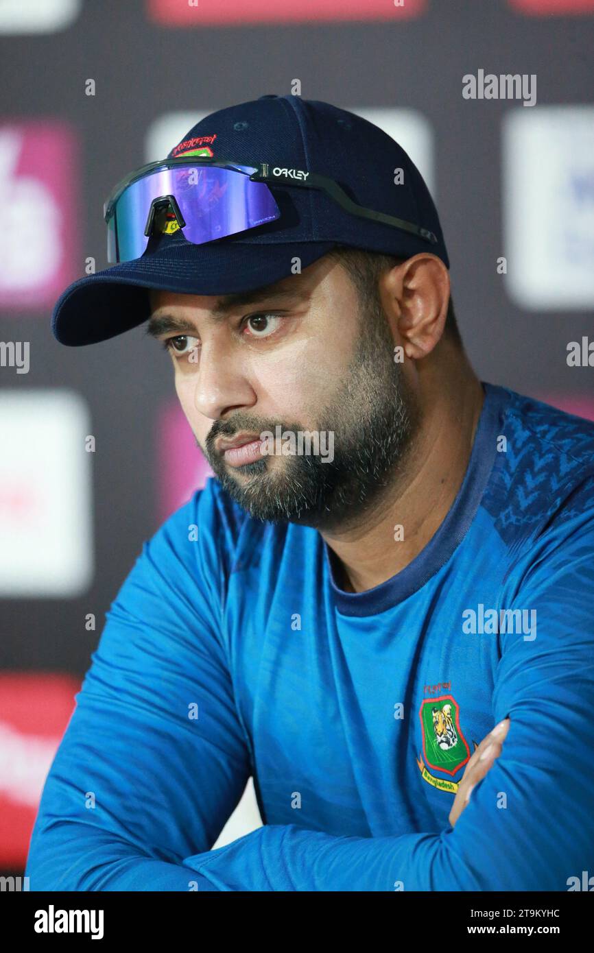 Former cricketer Nafees Iqbal during a press conference as he has been ...
