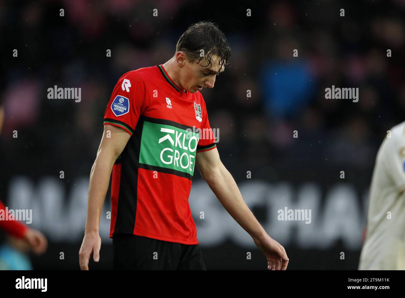 NIJMEGEN - Youri Baas of NEC Nijmegen is disappointed during the Dutch ...
