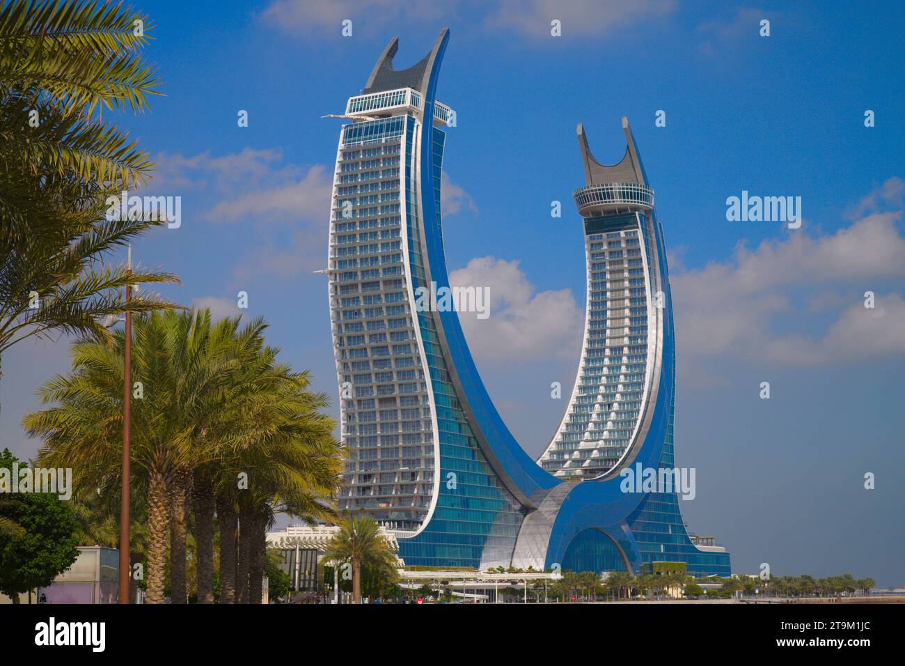 Qatar, Doha, Lusail, Raffles and Fairmont hotels Stock Photo - Alamy