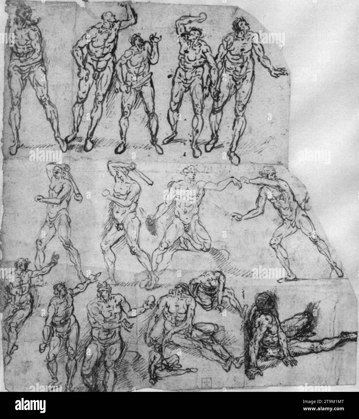Figure studies after 1538 by Lambert Lombard Stock Photo - Alamy