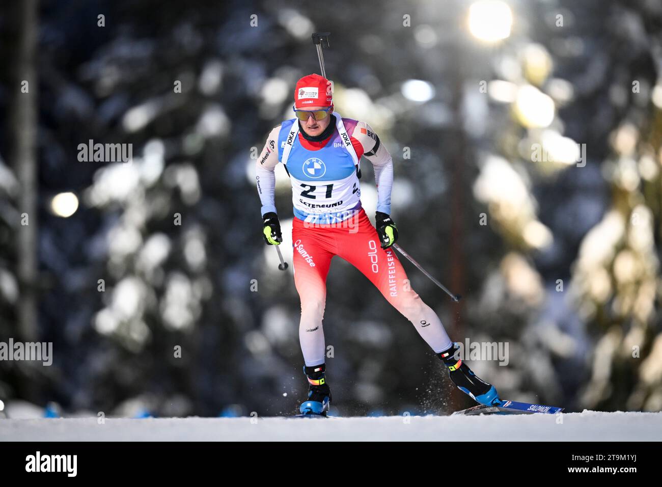 Sebastian Stalder of Switzerland in action during the the men's 20km ...