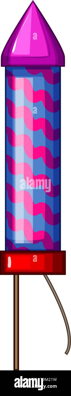 anniversary firework rocket cartoon vector illustration Stock Vector ...