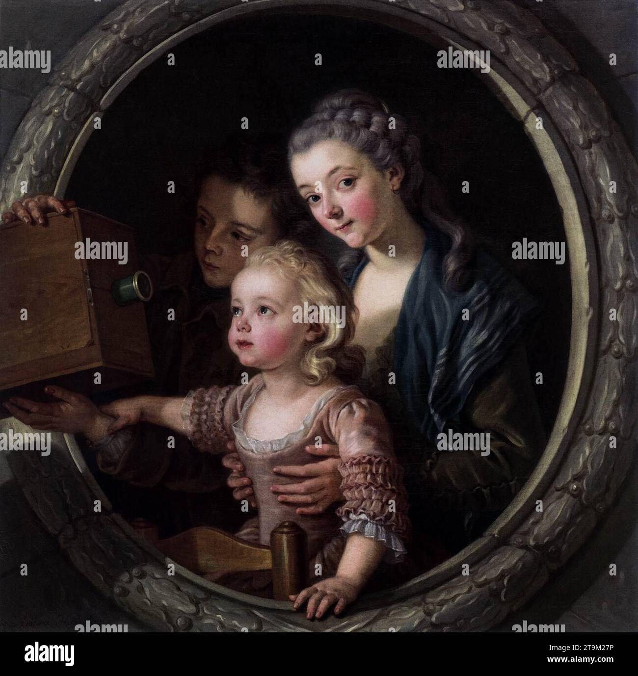 The Camera Obscura 1764 by Charles-Amedee-Philippe Van Loo Stock Photo - Alamy
